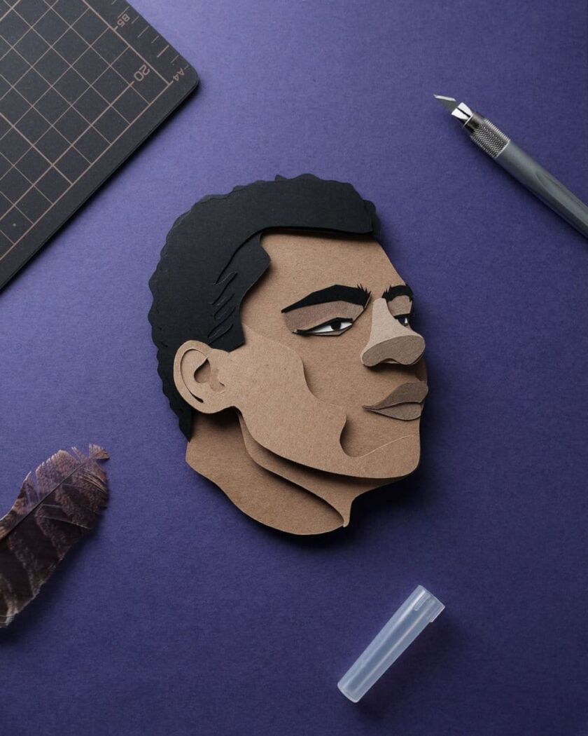 John Ed De Vera: pop culture paper cutting portraits