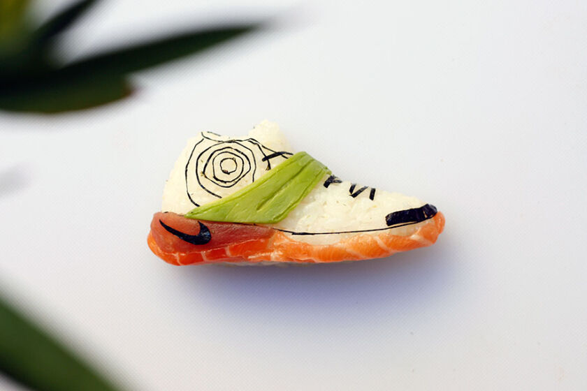 Yujia Hu's Shoe-Shi: amusing sushi sneaker sculptures