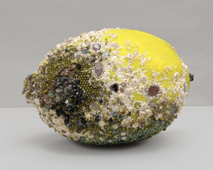 Kathleen Ryan: bejeweled rotting fruit sculptures
