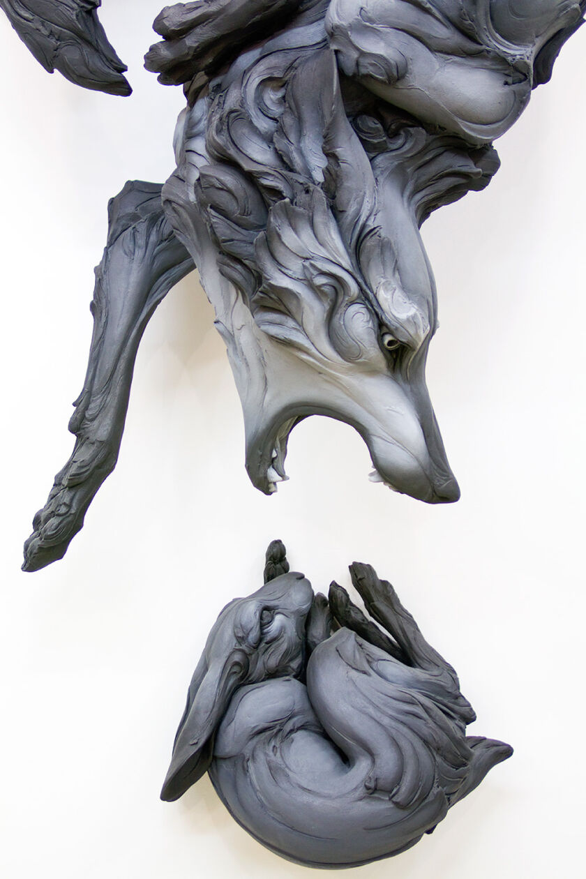 Beth Cavener: human emotion-themed animal sculptures