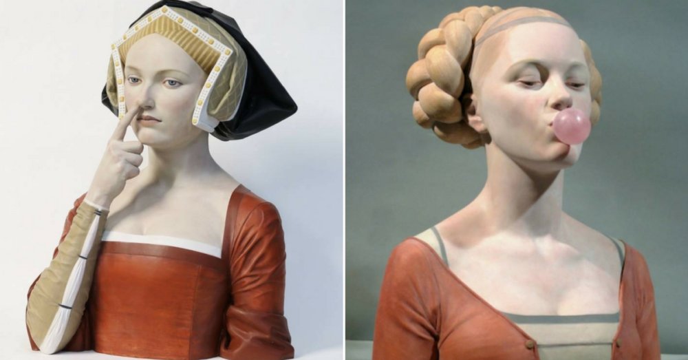 Gerard Mas: funny anachronistic Renaissance figure sculptures