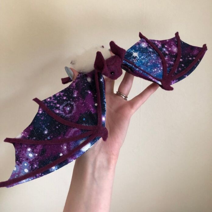 Molly Burgess: moth and bat fiber sculptures