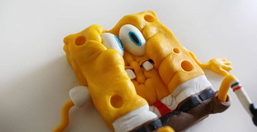 Handmade polymer clay sculptures of SpongeBob by Alex Palazzi & Cecilia ...