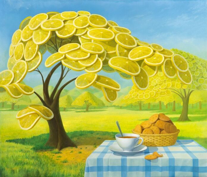 Vitaliy Urzhumov: surreal lemon-themed paintings