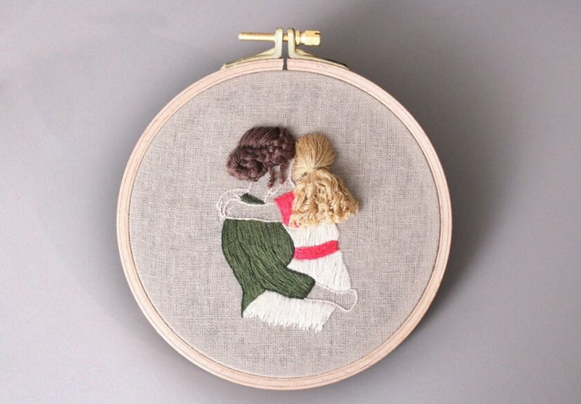 Bernita Broderie: hair embroidery textile art
