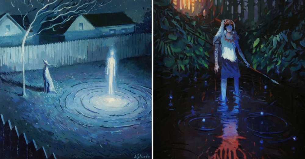 Dean Stuart: surrealist illustrations of dual realities