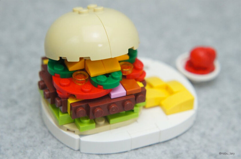 Nobu Tary: Lego food sculptures