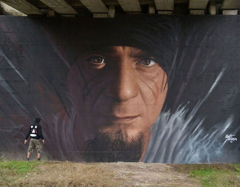 Jorit Agoch: hyper-realistic portrait murals on city walls