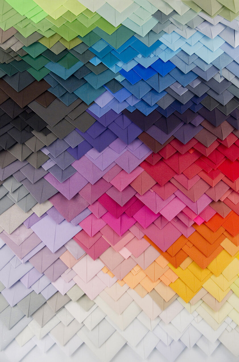 Maud Vantours: colorful layered 3D paper sculptures
