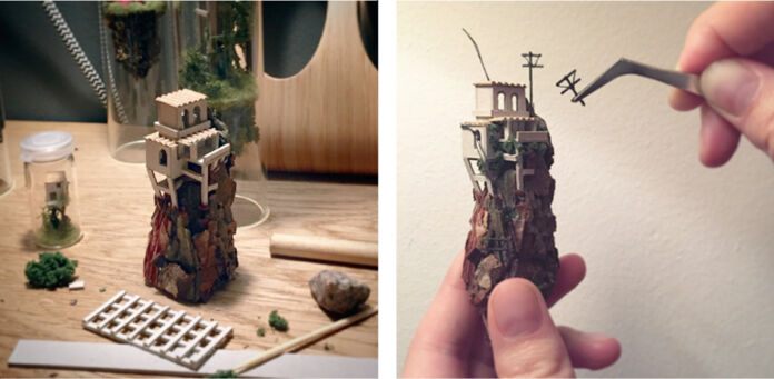 Micro Matter: mini dioramas inside glass test-tubes by Rosa de Jong ...