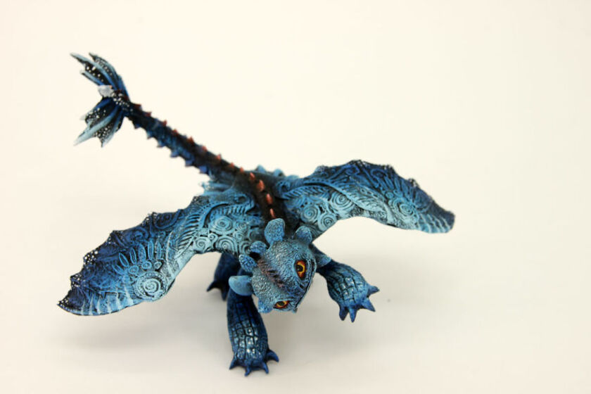 Evgeny Hontor: velvet clay mythical animal sculptures