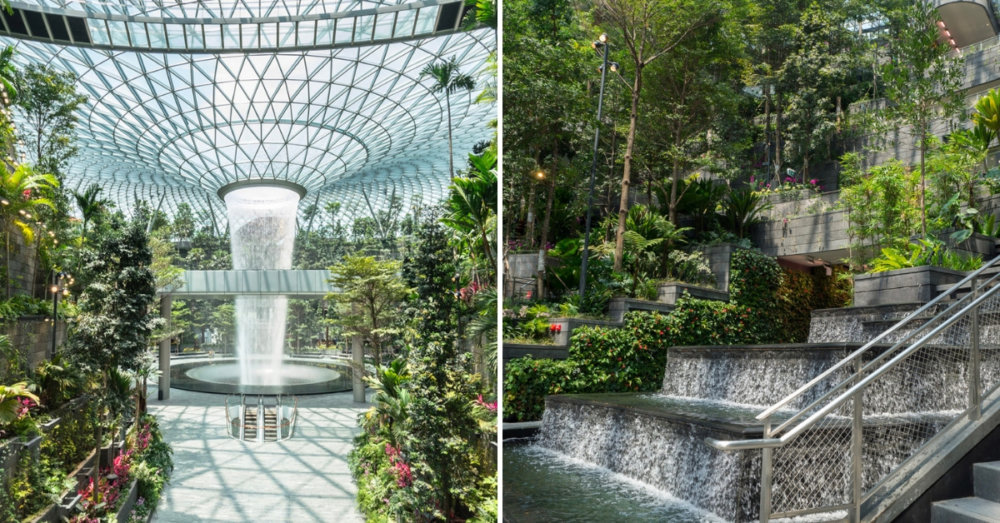 Jewel Singapore: magnificent indoor circular waterfall
