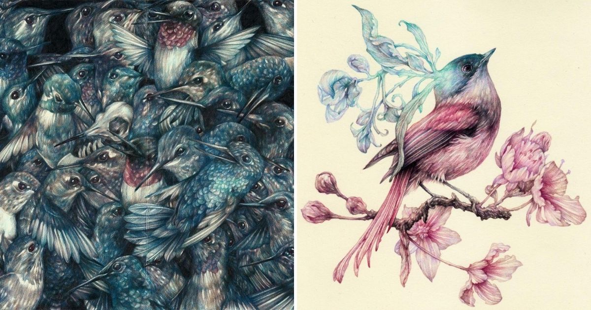 Marco Mazzoni: allegorical drawings of women and nature
