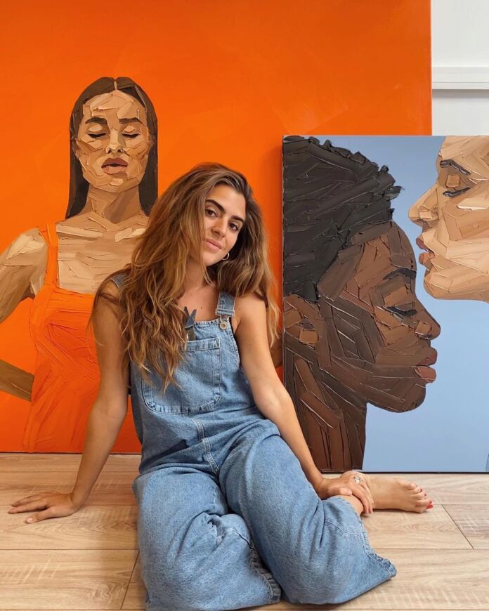 Elena Gual Baquera: female impasto figurative paintings