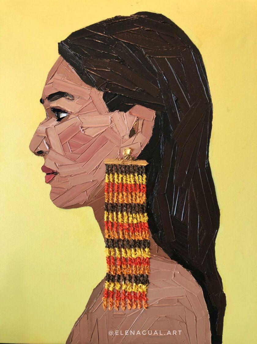 Elena Gual Baquera: female impasto figurative paintings