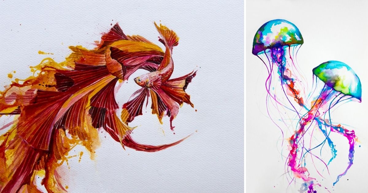 Marc Allante: colorful watercolor paintings