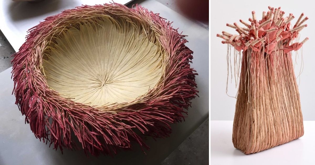 Landscape Reports: stunning basket-like rolled paper sculptures by Mary ...