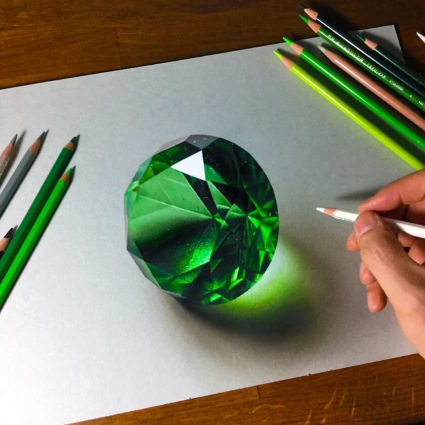 Marcello Barenghi: photo-realistic 3D pencil drawings
