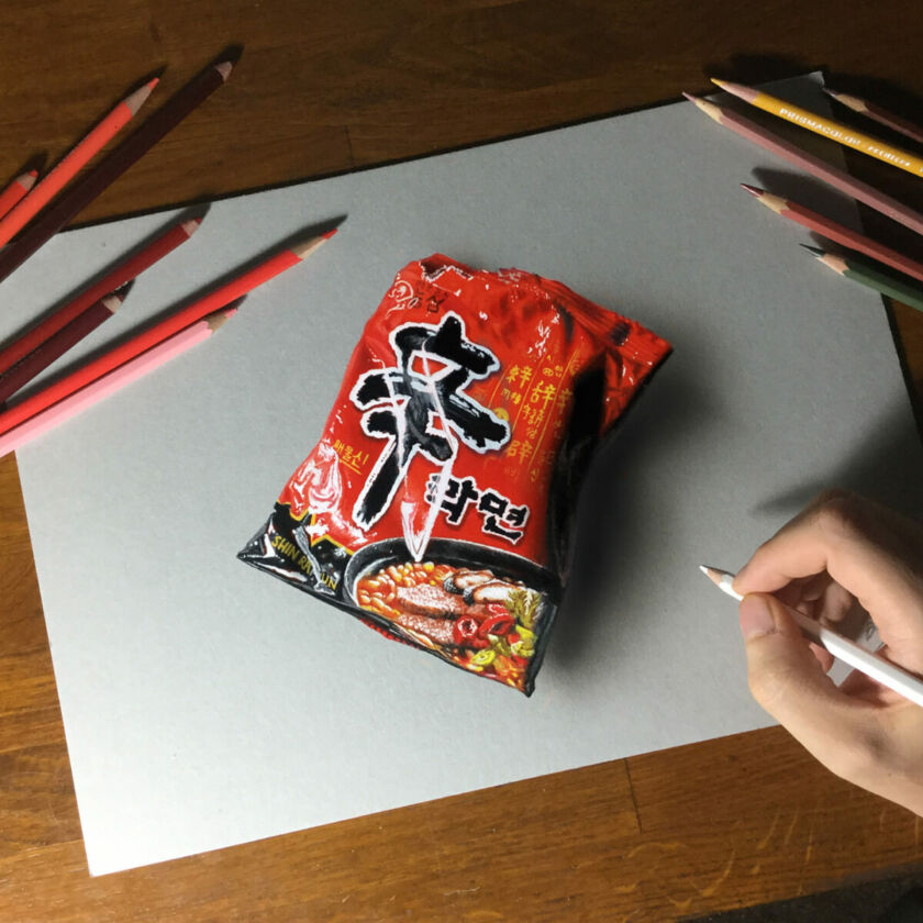 Marcello Barenghi: photo-realistic 3D pencil drawings