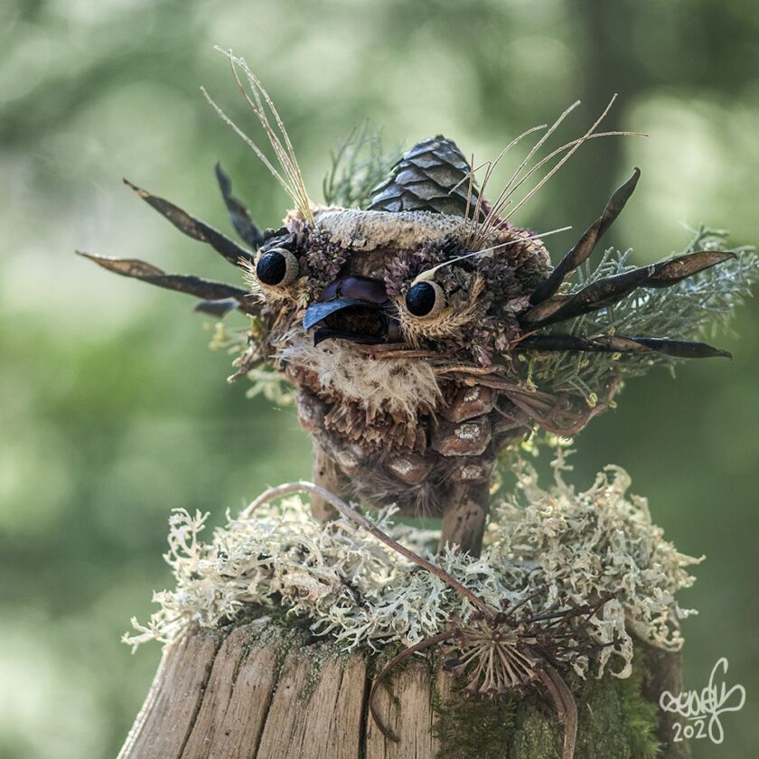 Sylvain Trabut: forest creatures from natural elements