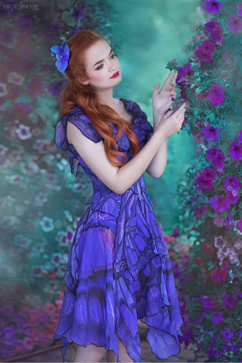Bibian Blue creates stunning dresses and corsets inspired by butterfly ...