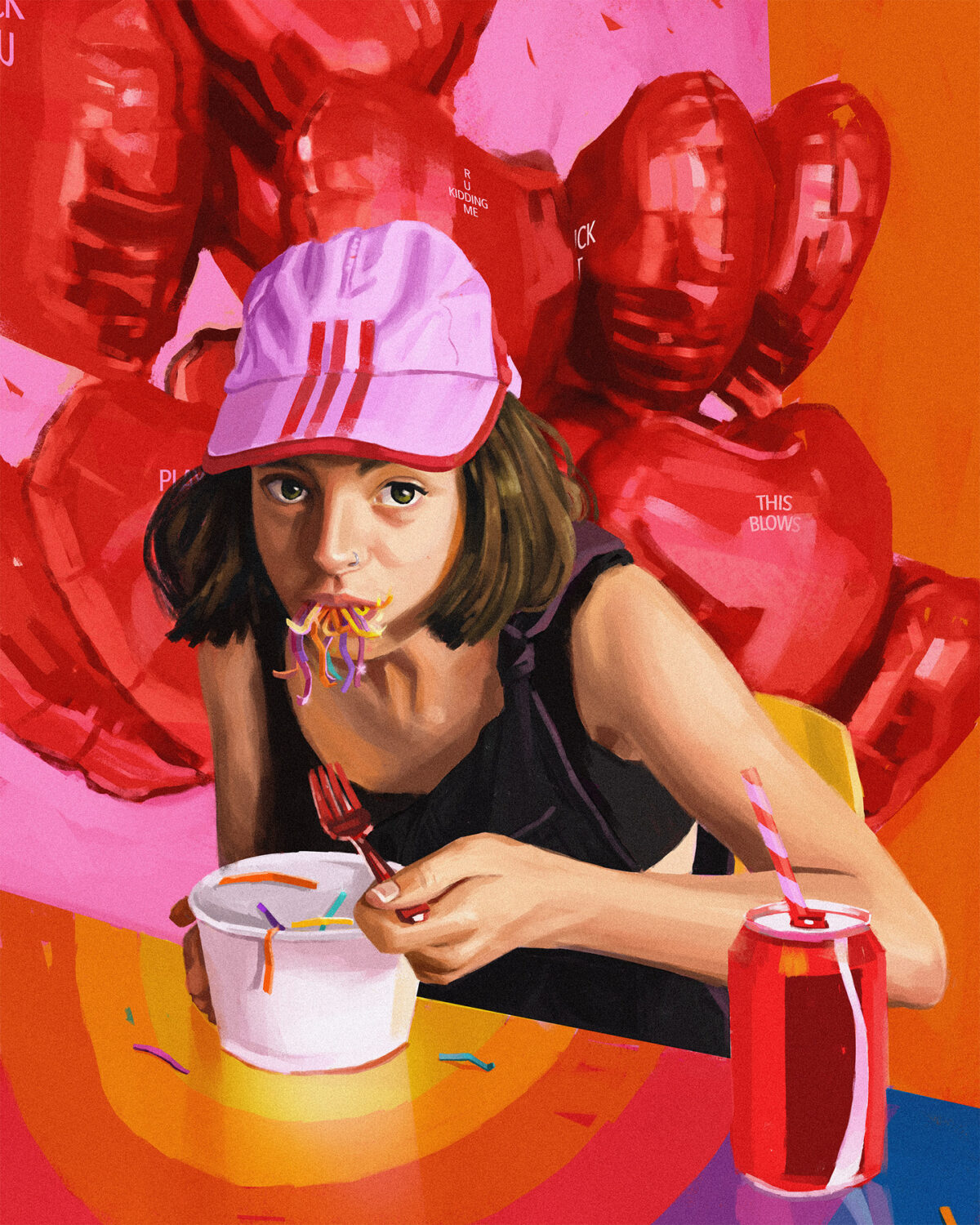 Mariam ElReweny: vivid colorful portrait illustrations