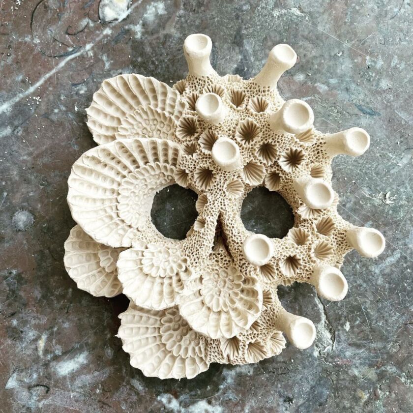 Lisa Seaurchin: intricate abstract porcelain sculptures