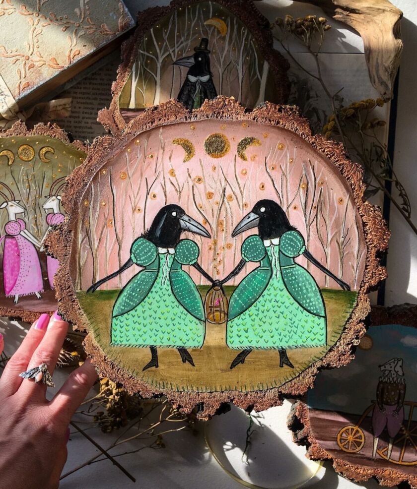 Agata Glowacka-Khloponina: fantasy animal art dolls and wood paintings