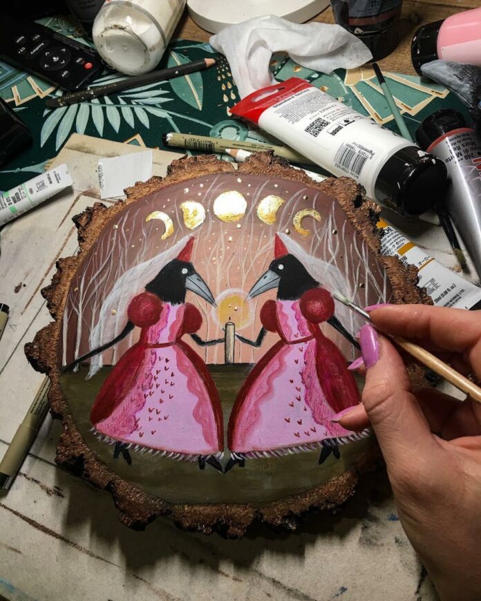 Agata Glowacka-Khloponina: fantasy animal art dolls and wood paintings