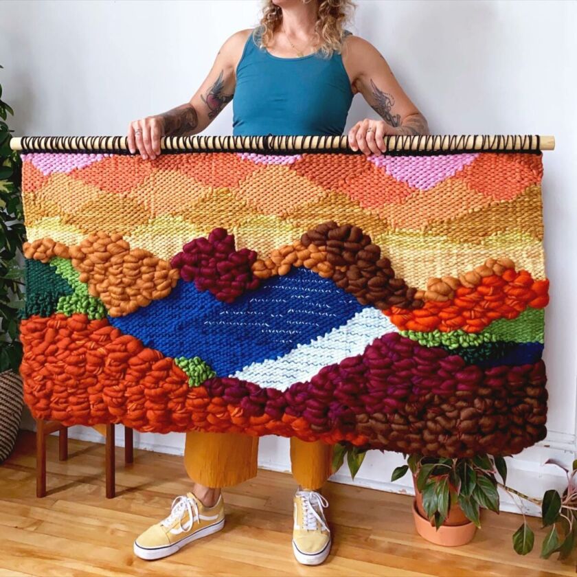 Jen Duffin: exuberant vivid kaleidoscopic textile art