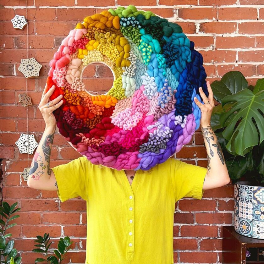 Jen Duffin: exuberant vivid kaleidoscopic textile art