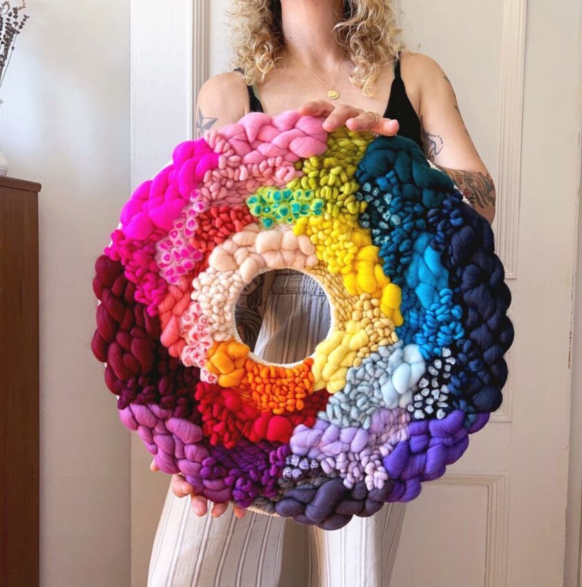 Jen Duffin: exuberant vivid kaleidoscopic textile art