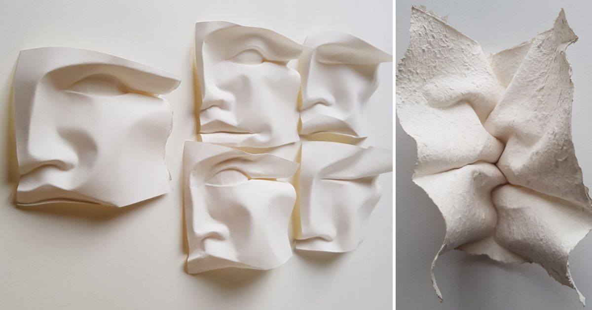 Capturing human essence in paper: fascinating facial sculptures made ...