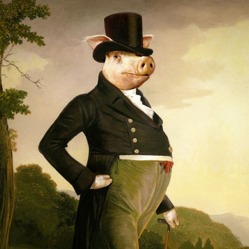 Bill Mayer: humorous classical animal portrait paintings