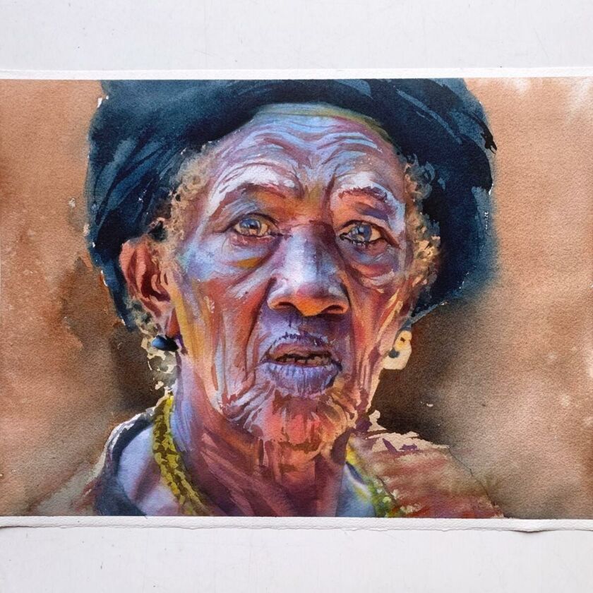 The amazingly hyper-realistic watercolor portraits of Marcos Beccari ...