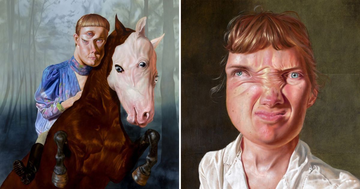 Sara Birns: contorted surrealist figurative portraits