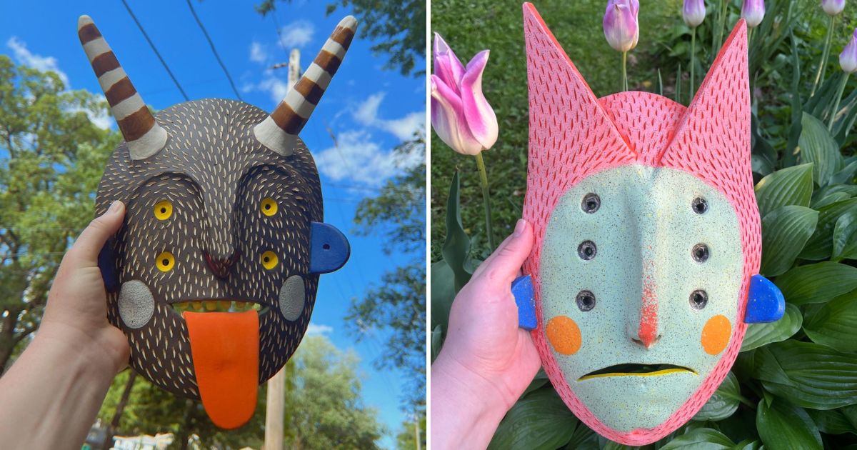 Beautiful ceramic masks of peculiar creatures by Karolina Romanowska ...