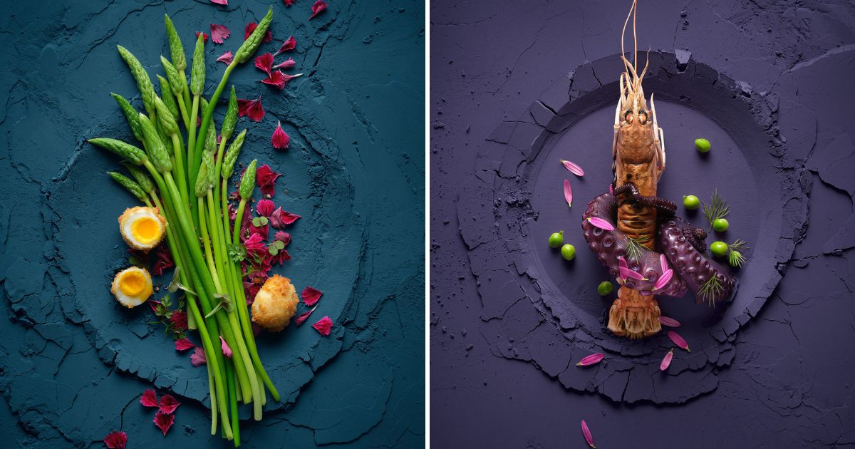 Kai Stiepel: eye-catching food photography on powder-pressed plates