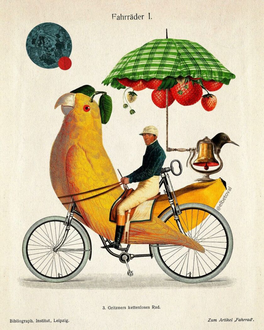 Beto Val’s surreal collages create eccentric creatures from vintage art ...