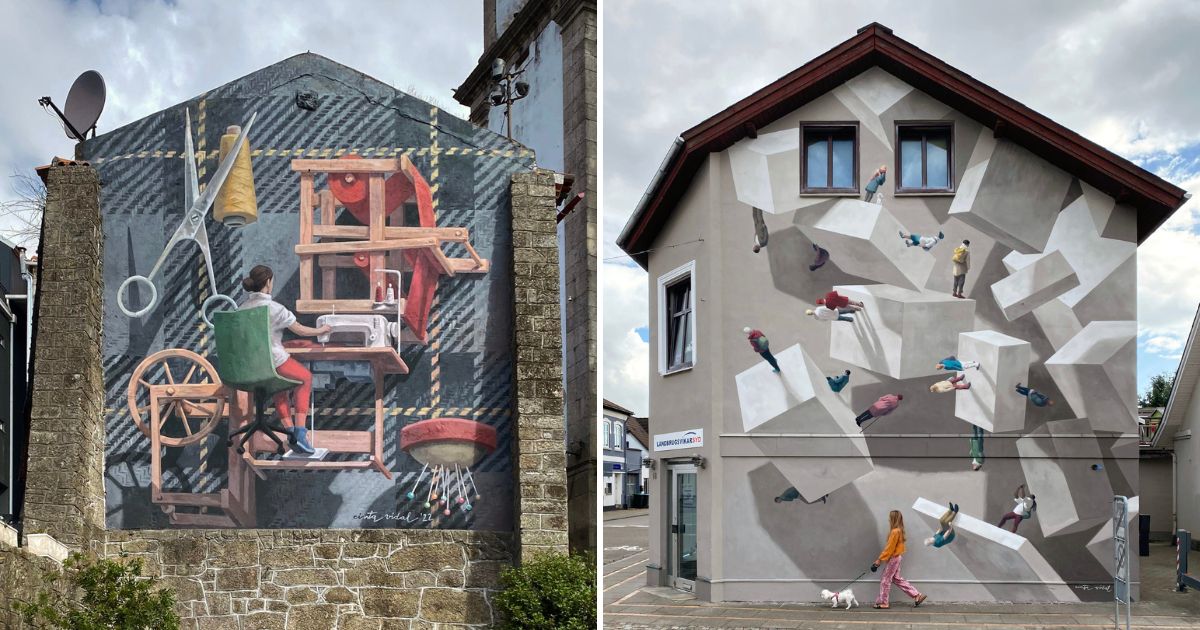 Defying gravity: Cinta Vidal’s marvelous dreamlike architectural murals ...