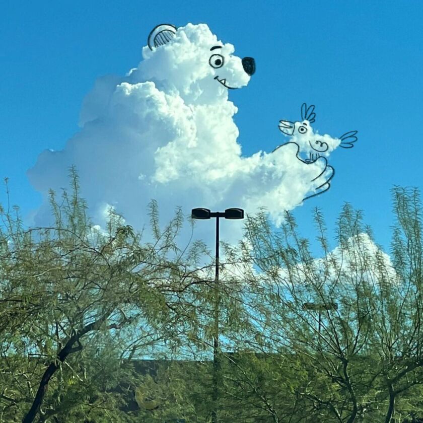 Artist Chris Judge magically transforms ordinary clouds into amusing ...