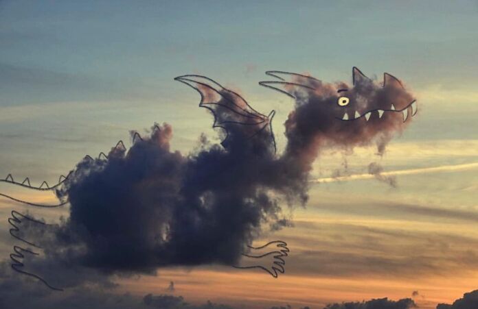 Artist Chris Judge magically transforms ordinary clouds into amusing ...