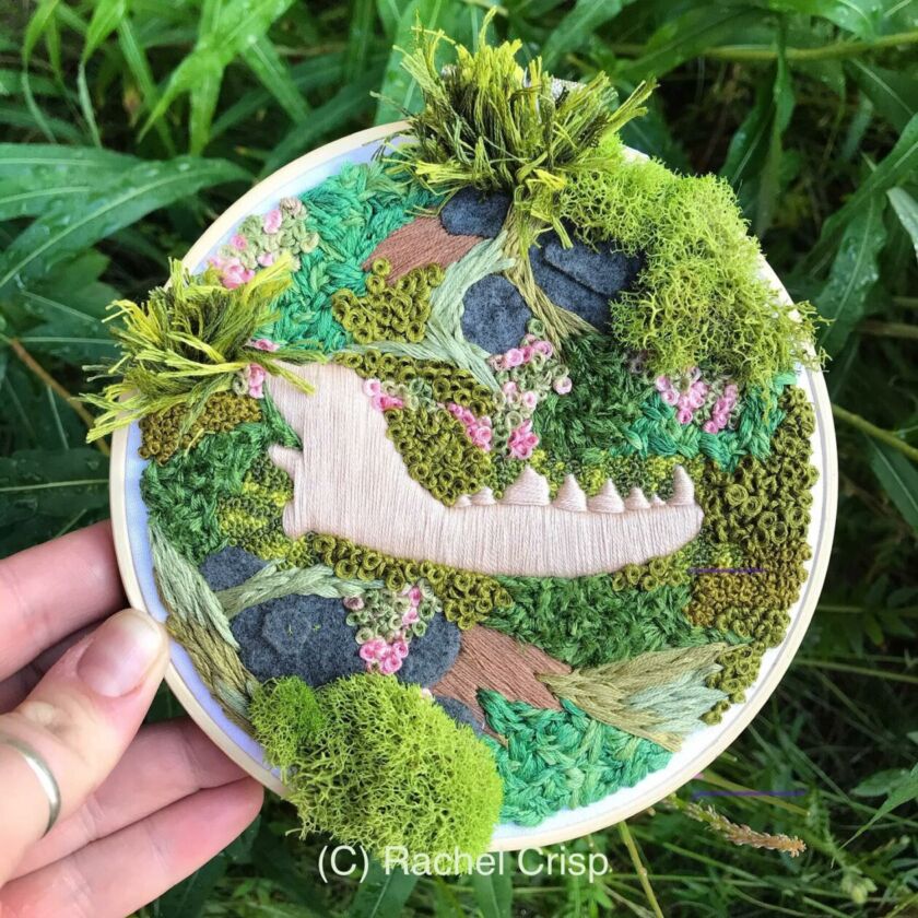 Embroidered fossils: the nature-inspired embroidery art of Rachel Crisp ...