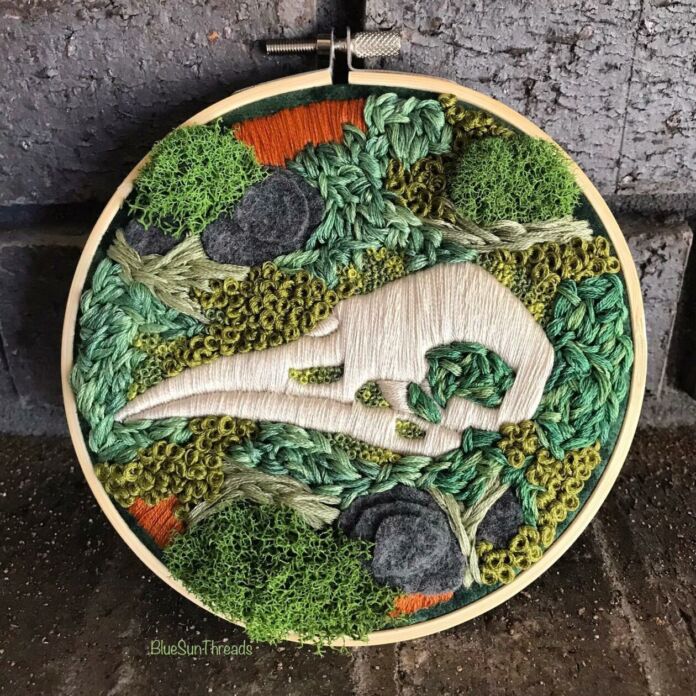 Rachel Crisp’s Embroidered Fossils Merge Botanical Texture, Ancient ...