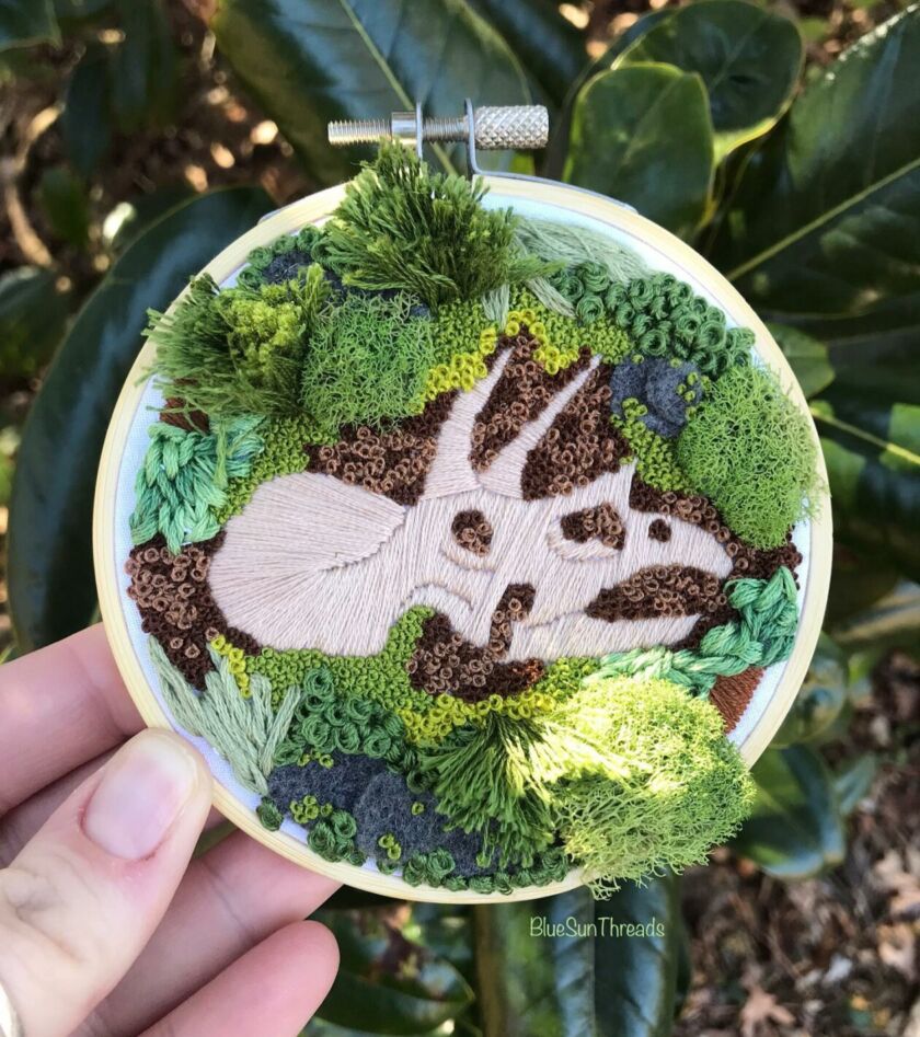 Embroidered fossils: the nature-inspired embroidery art of Rachel Crisp ...