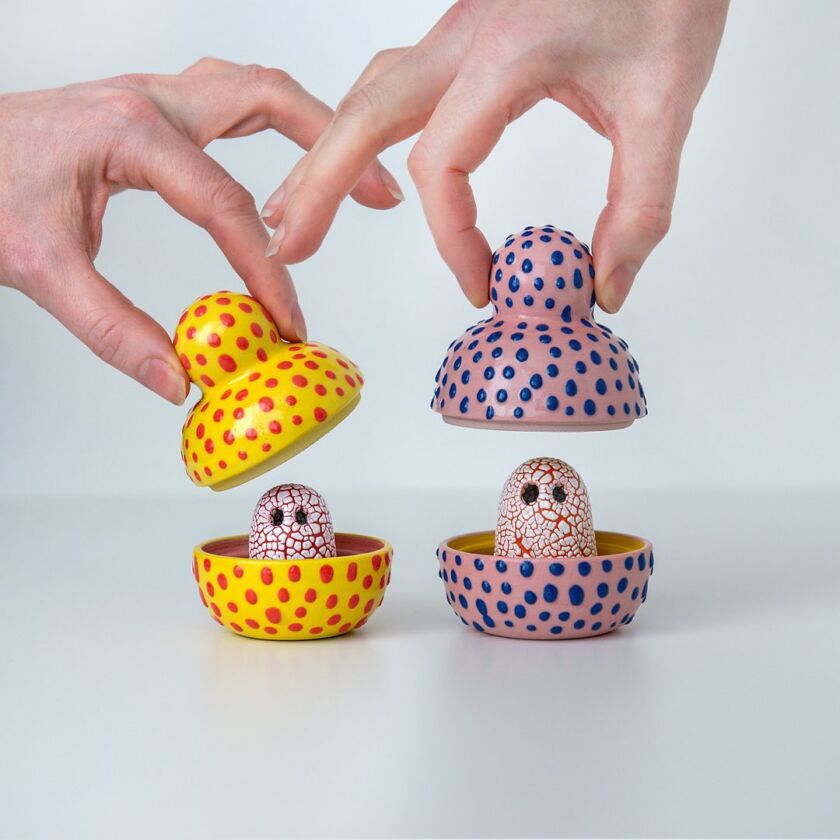 Lisa Agnetun: miniature ceramic ghost sculptures