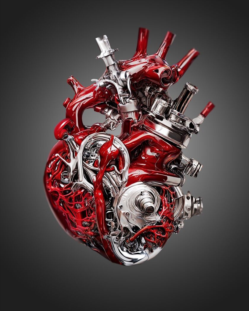 Andrejs Pidjass: AI-generated digital heart art
