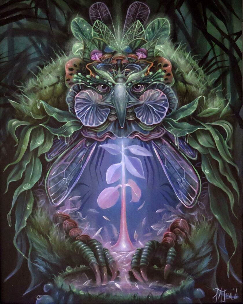 Molly Devlin: botanical beast figurative illustrations
