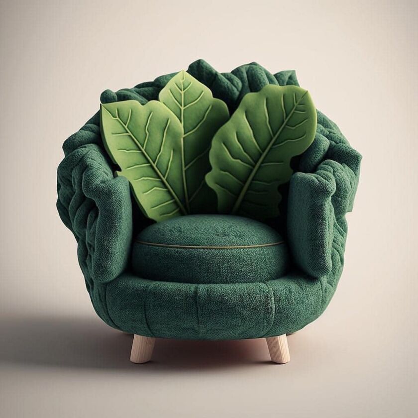 Bonny Carrera: AI-generated fruit and vegetable chairs