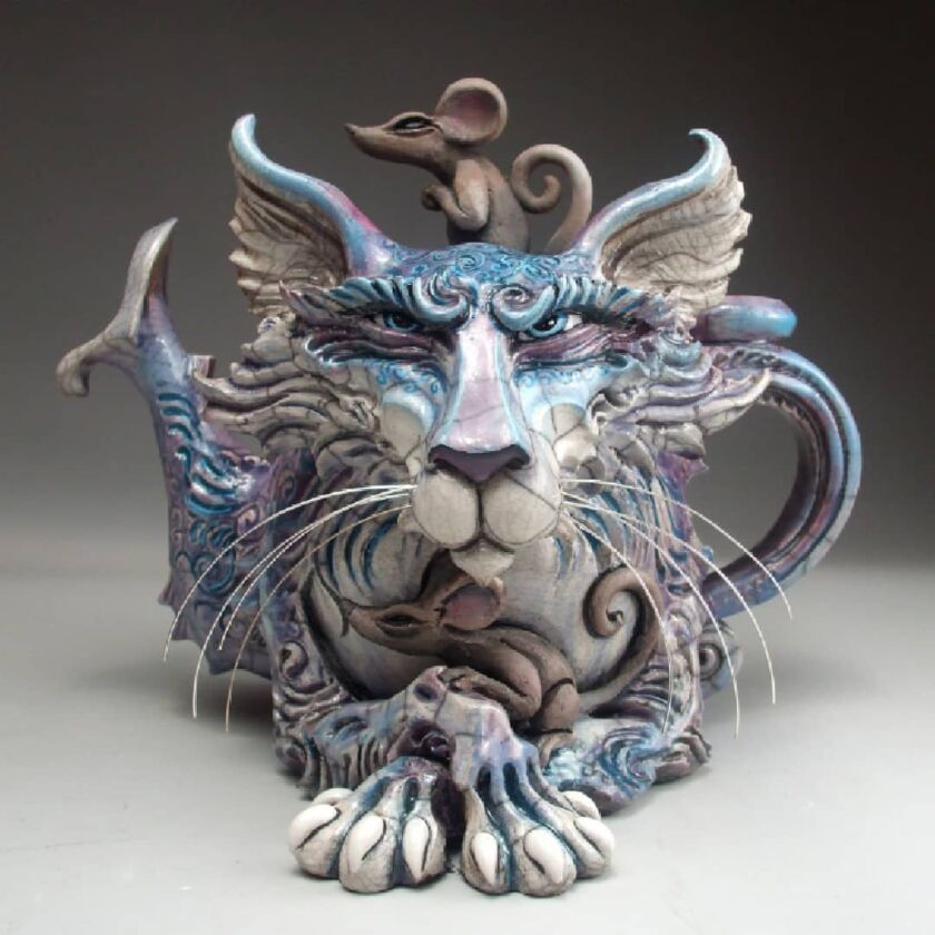 Mitchell Grafton: intricate fairy tale teapot ceramics